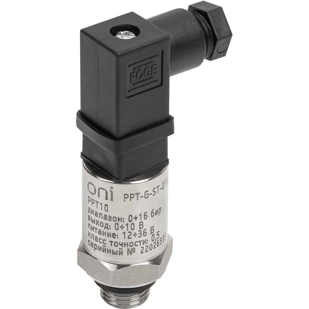 ONI Преобр. давл. PPT10 0,5 0-16Бар 0-10В G1/4 Mini 4-pin PPT-G-ST-016-0-10-1-1