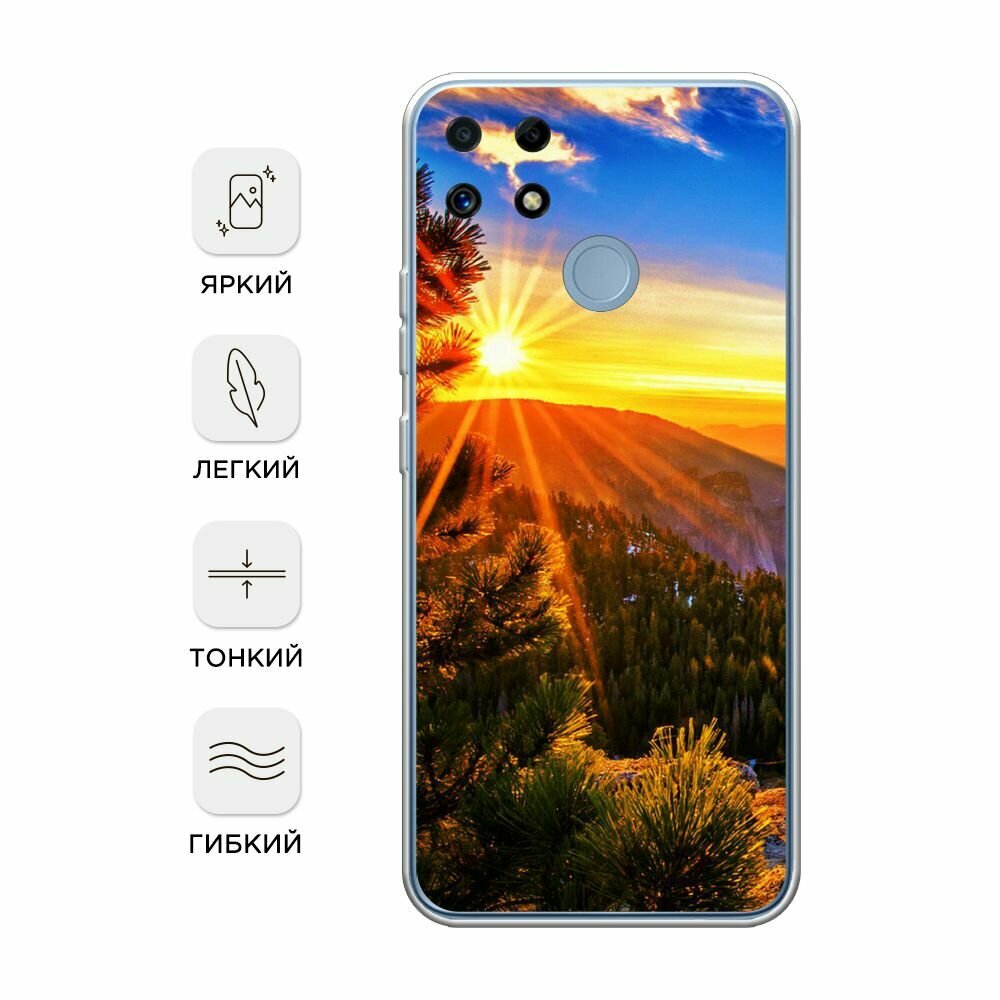 Чехол на Realme C25/C25s / Реалми С25/C25s с принтом Восход 4 — фото 1