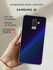 Чехол на Samsung Galaxy J8 / Самсунг Галакси Джей 8 с принтом "Синий карбон"