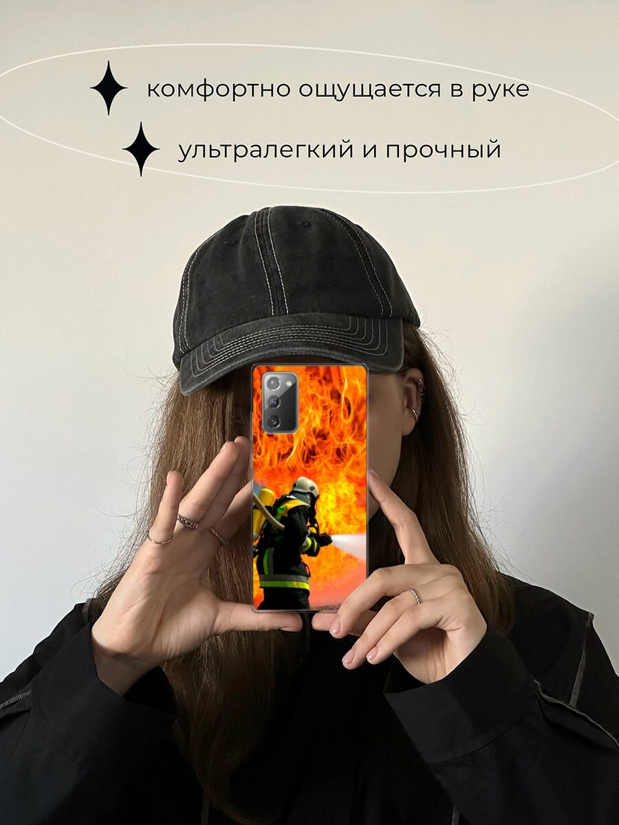 Чехол на Samsung Galaxy Note 20 / Самсунг Галакси Ноут 20 с принтом "Пожарные на страже" — фото 1