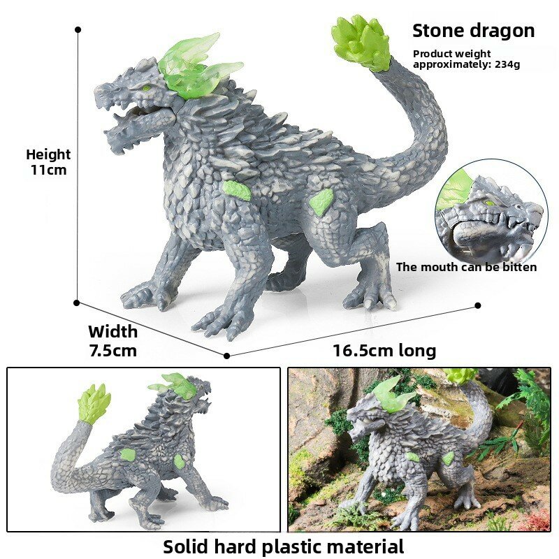 Warcraft fire lion stone dragon monster animal model toy for children playtime stone dragon