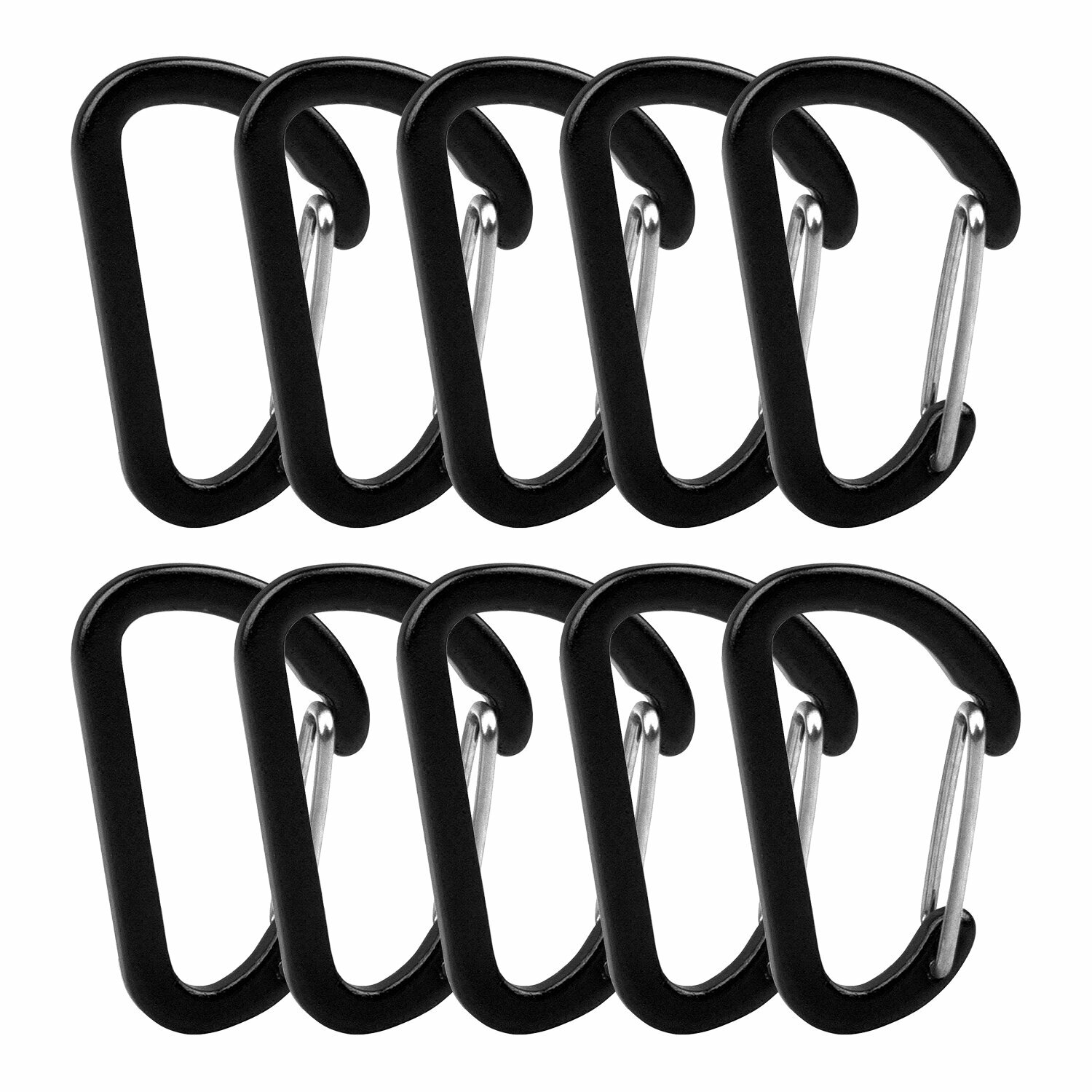 Небольшой карабин из легкого алюминиевого сплава, D-образный крючок для походных рюкзаков, брелоков, цепочек, веревок, бутылок с водой, пружинный карабин.