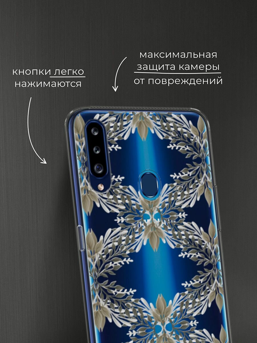 Чехол на Samsung Galaxy A20s / Самсунг Галакси A20s с принтом "Калейдоскоп цветов" — фото 1