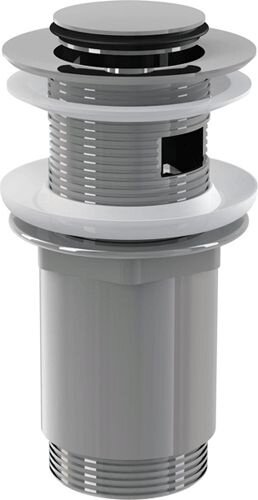 Alcadrain Донный клапан автомат Click Clack 32 цельнометаллический с переливом с малой заглушкой A391 Alcadra