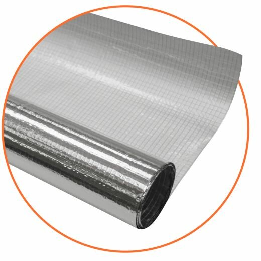 Теплоизоляционная фольга армированная армофол тип А, ширина 120 см, длина 50 м