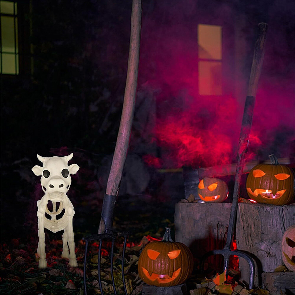 Скелет Коровы Украшение Хэллоуина Череп Коровы Реквизит для Украшения Дома на Хэллоуин