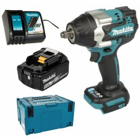 Гайковерт аккумуляторный Makita DTW700RT1J, с кейсом, 700Нм, 18В, 2200 об/мин, бесщеточный