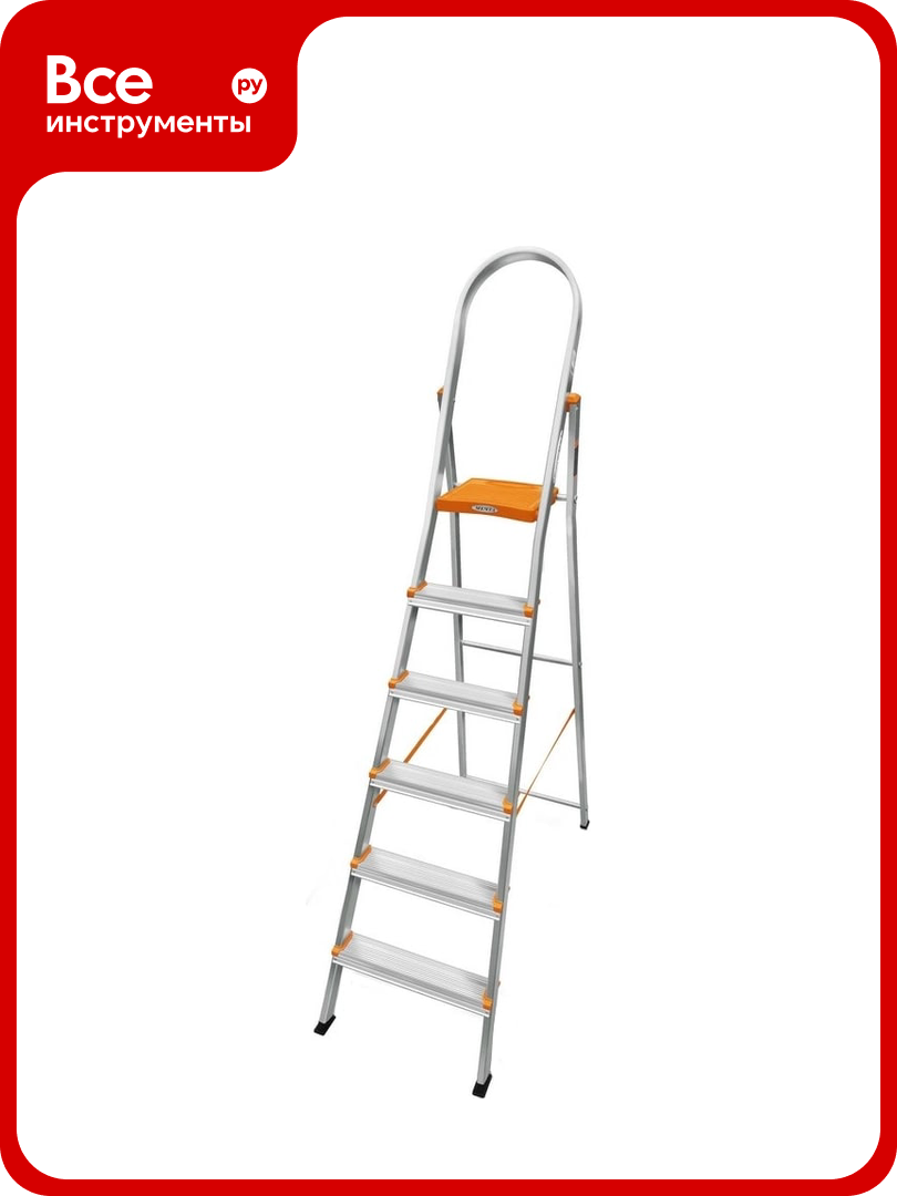 Алюминиевая стремянка Эйфель Мечта 106, Стремянка отличается небольшим весом