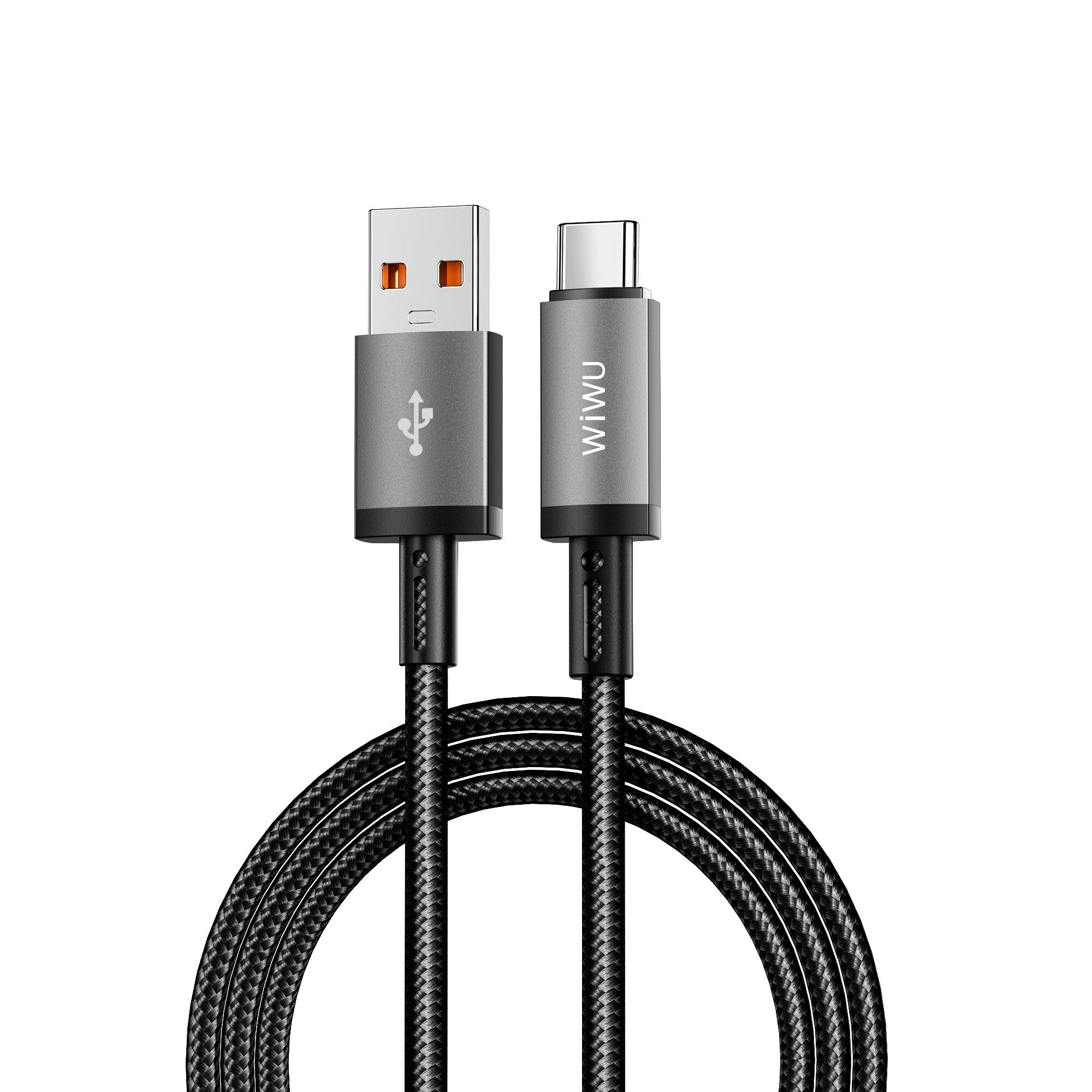 Кабель для зарядки и передачи данных Wiwu Titanlink USB-A to USB-C Cable 3A (Wi-C054) 1m - Space gray