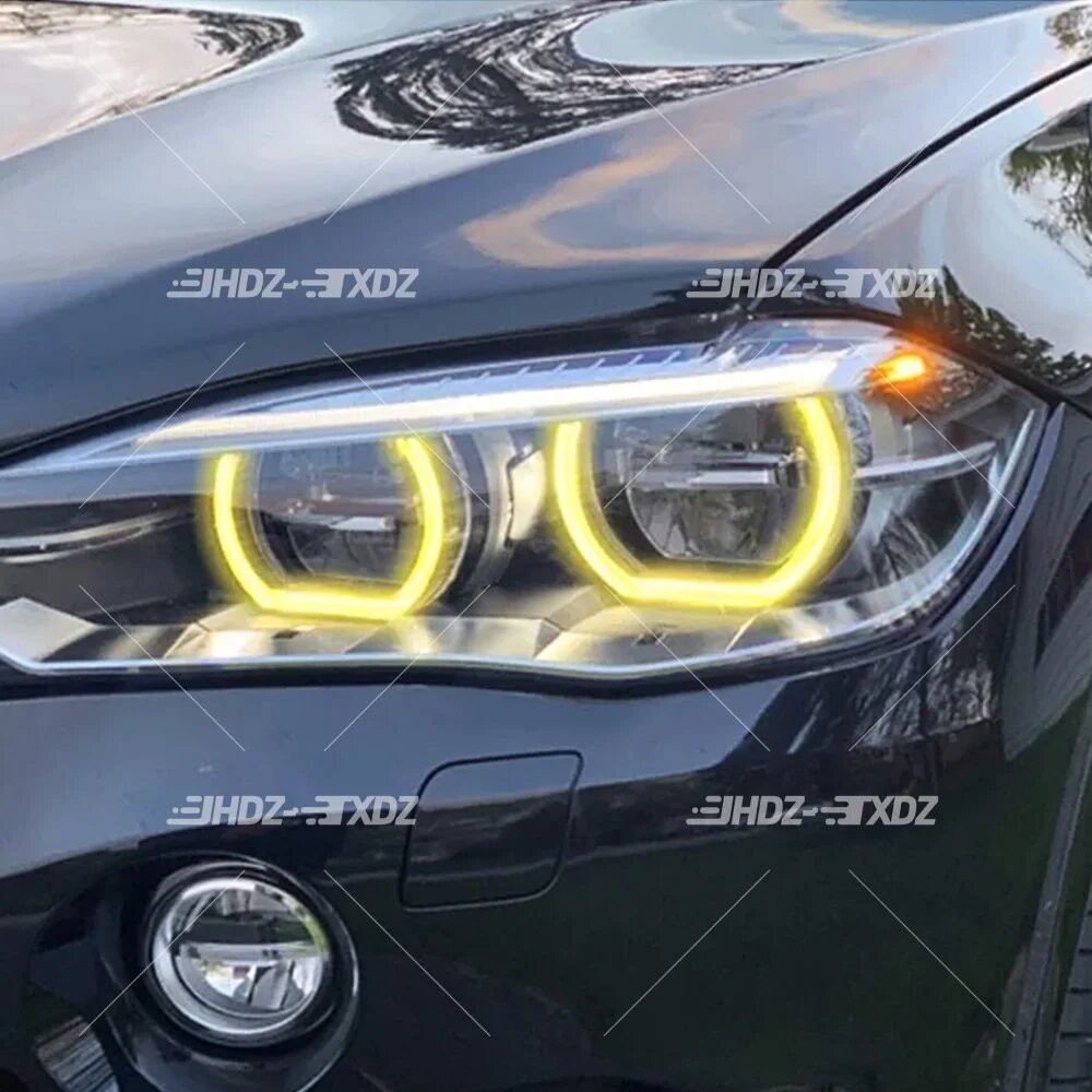 Желтые светодиодные платы DRL Angel Eyes Янтарный Синий Красный Для BMW X5 X6 F15 F16 2014-2019 Светодиодные фары Дневные ходовые огни Чипы Модуль