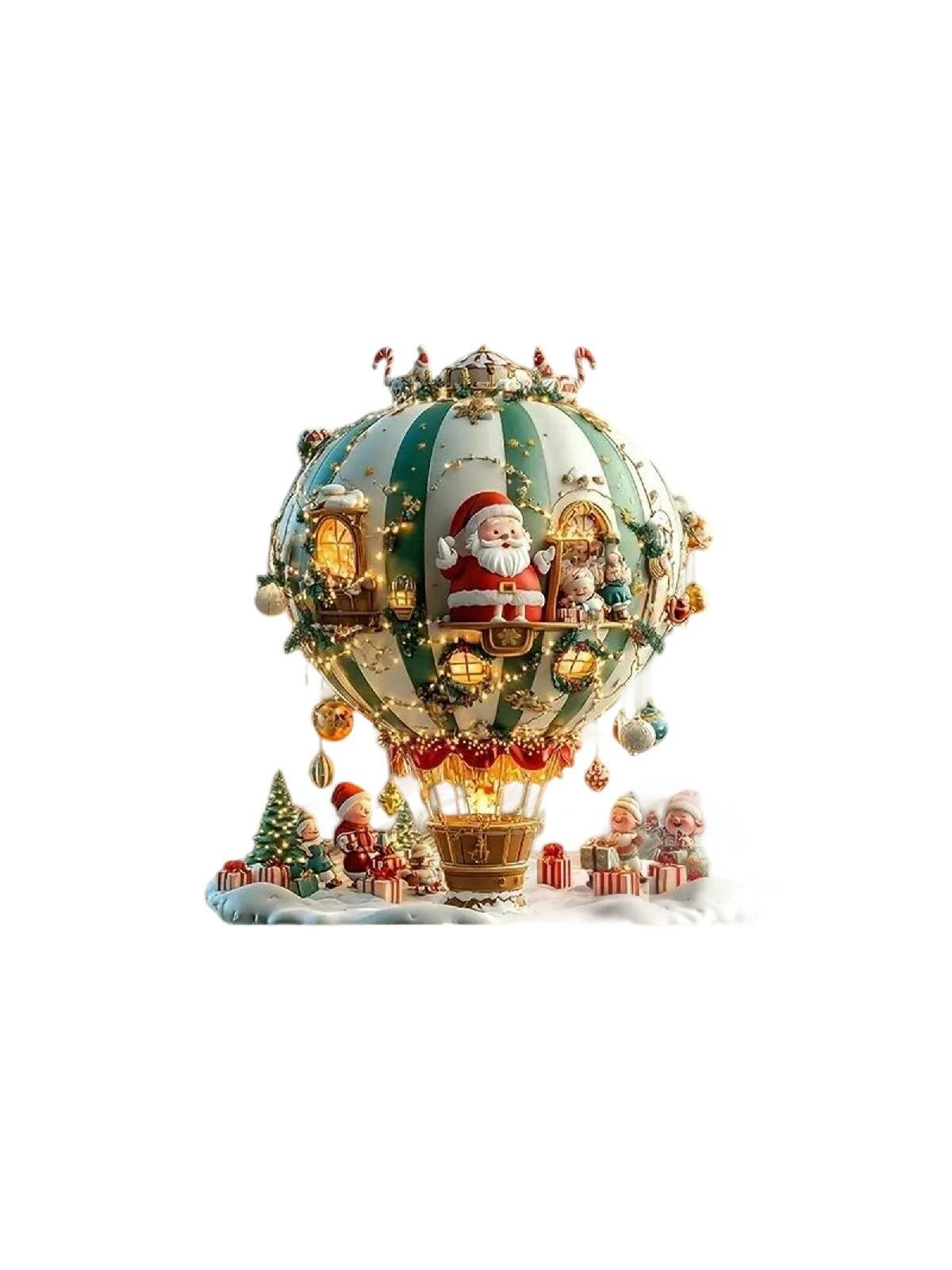 Небьющиеся поделки для подвешивания Санта-Клауса Удобные праздничные декоры для украшения елочных подоконников