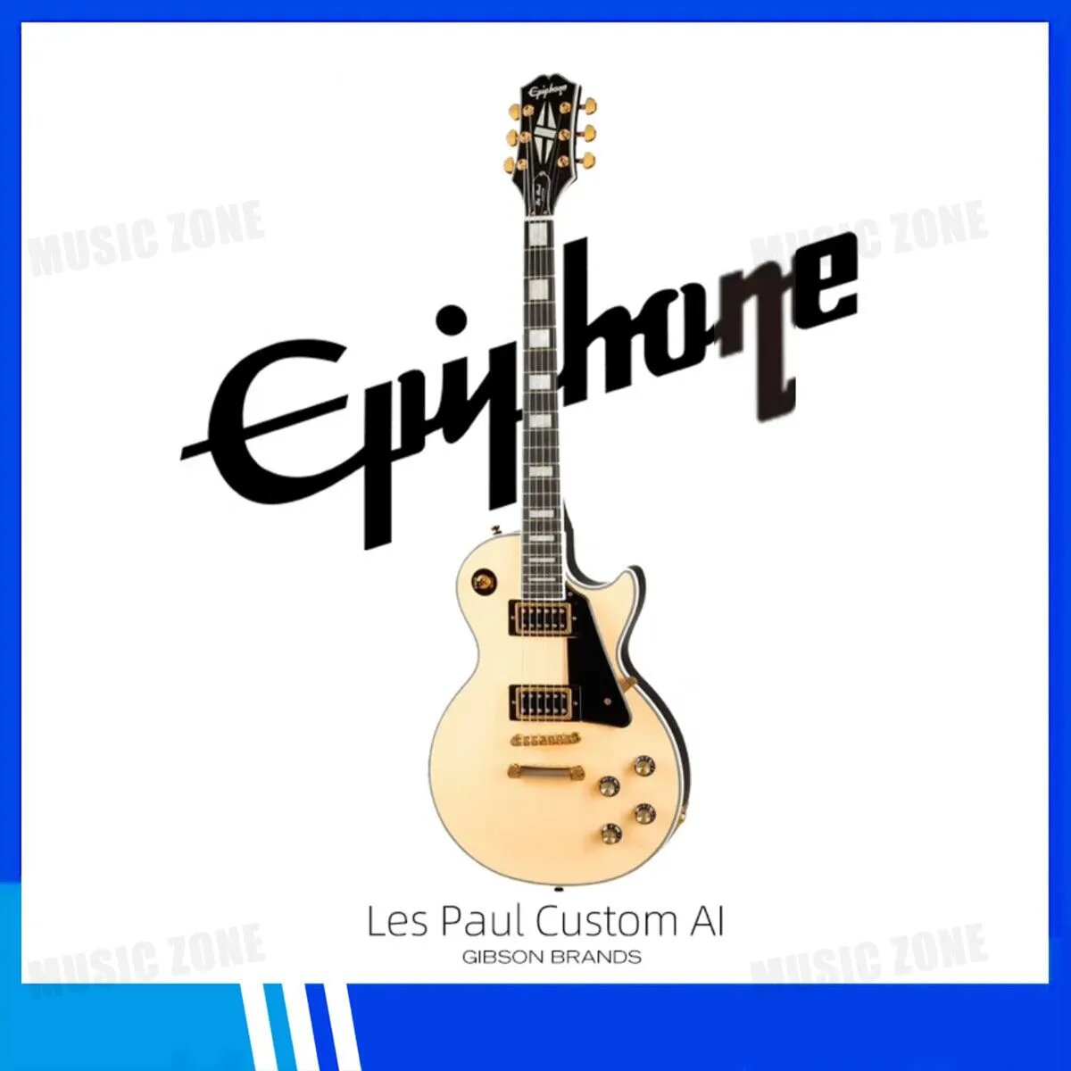 Электрогитара Epiphone Les Paul Custom Blackback AI, 6-струнная