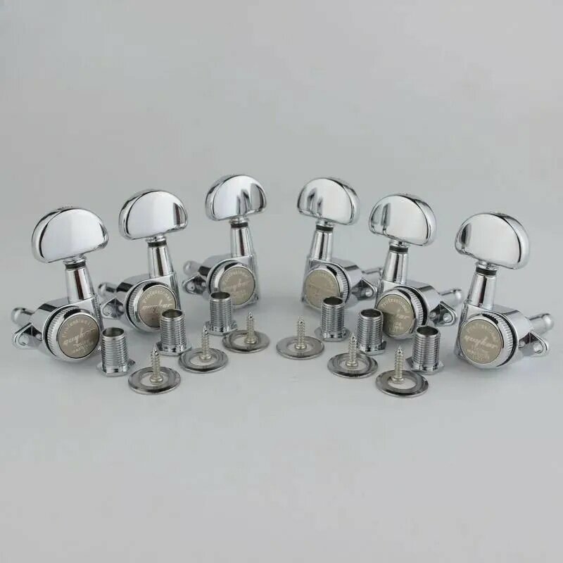 1 комплект улучшенных колков GUYKER 3R3L черного / хромированного / золотистого цвета с задней фиксацией 1: 21 для гитары LP SG