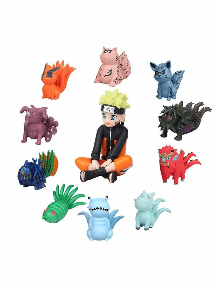 Наруто Наруто Девятихвостый зверь ручной работы модельные украшения Naruto Toy doll Куклы ручной работы 11 моделей