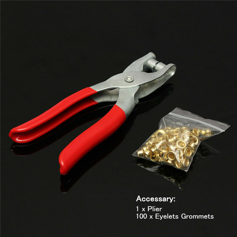 Полезные инструменты Заклепки для люверсов Плоскогубцы для установки люверсов + 100 шт. Люверсы для сумок и обуви