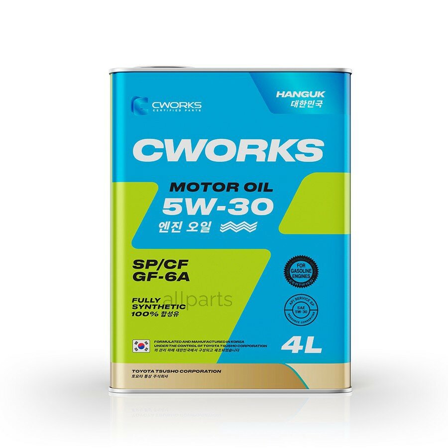 CWORKS A13HR1004 Масло моторное CWORKS HANGUK MOTOR OIL SP/CF 5W-30 синтетическое 4 л A13HR1004