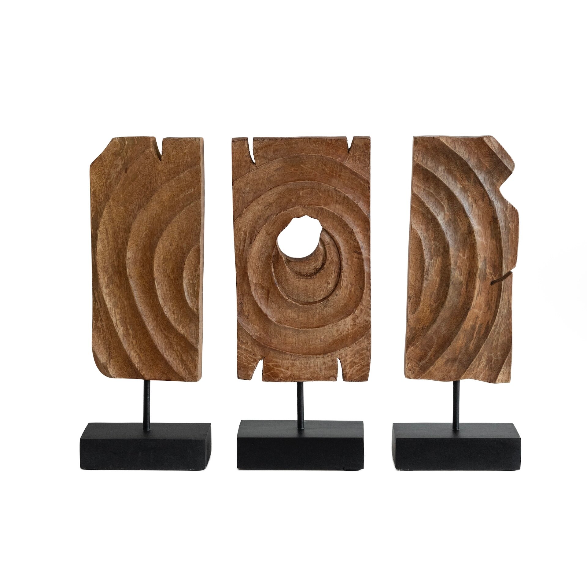 Декор для интерьера деревянный, фигурка абстракция амурта гараха Триединство