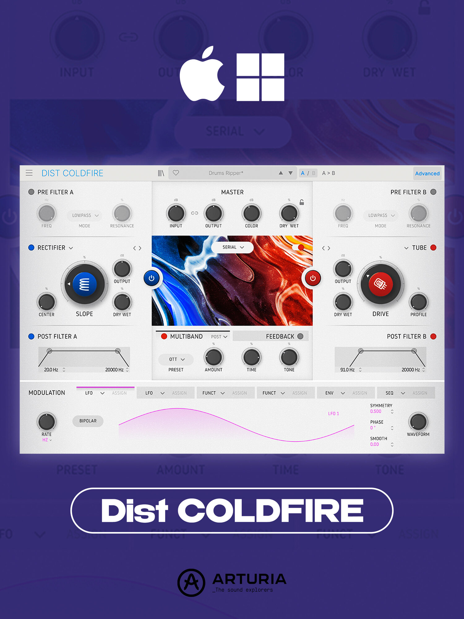 Arturia Dist Coldfire (лицензионный ключ) для ПК, macOS & Windows