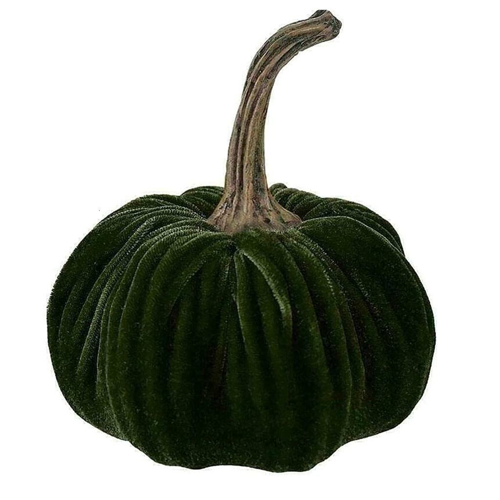 Декоративные тыквы из бархата, Зеленый