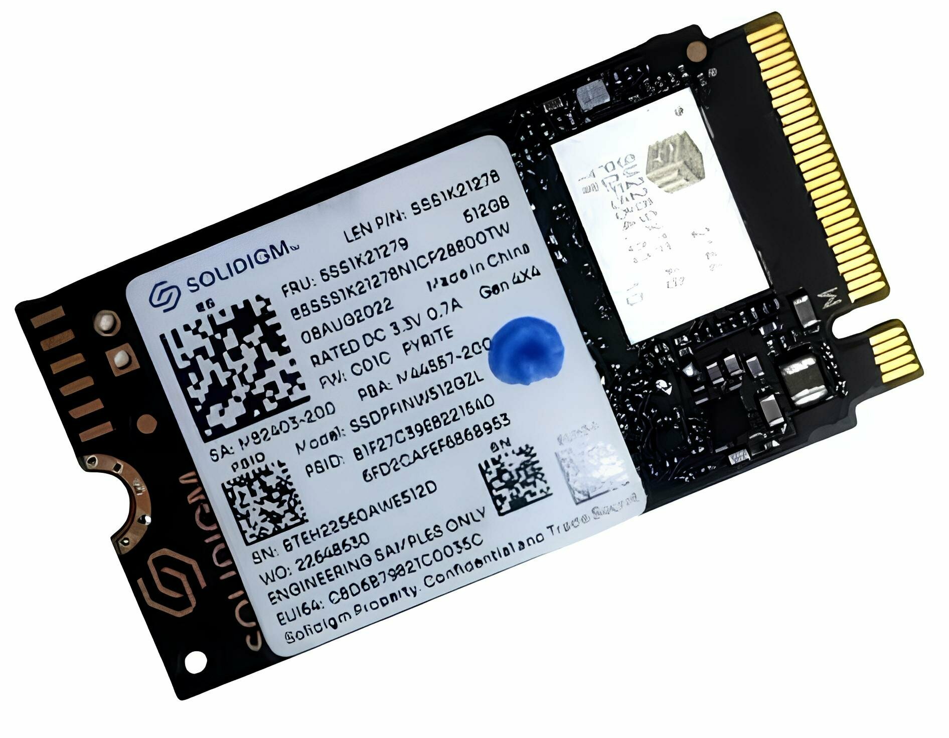 SSD-накопитель Solidigm 512 ГБ 2242 M.2 NVMe PCIe Gen4 x4