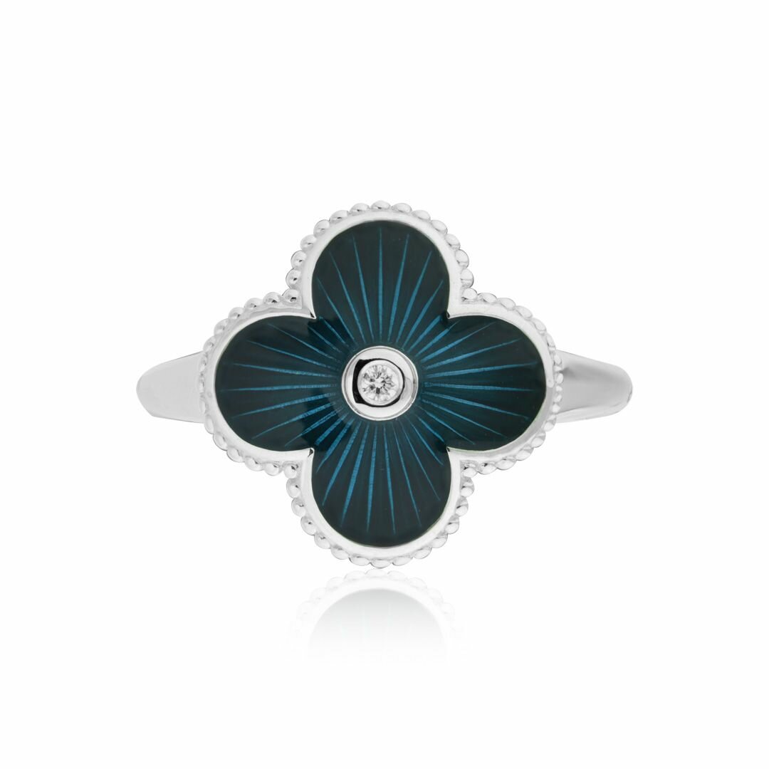 Кольцо, серебро, 925 проба, бриллиант