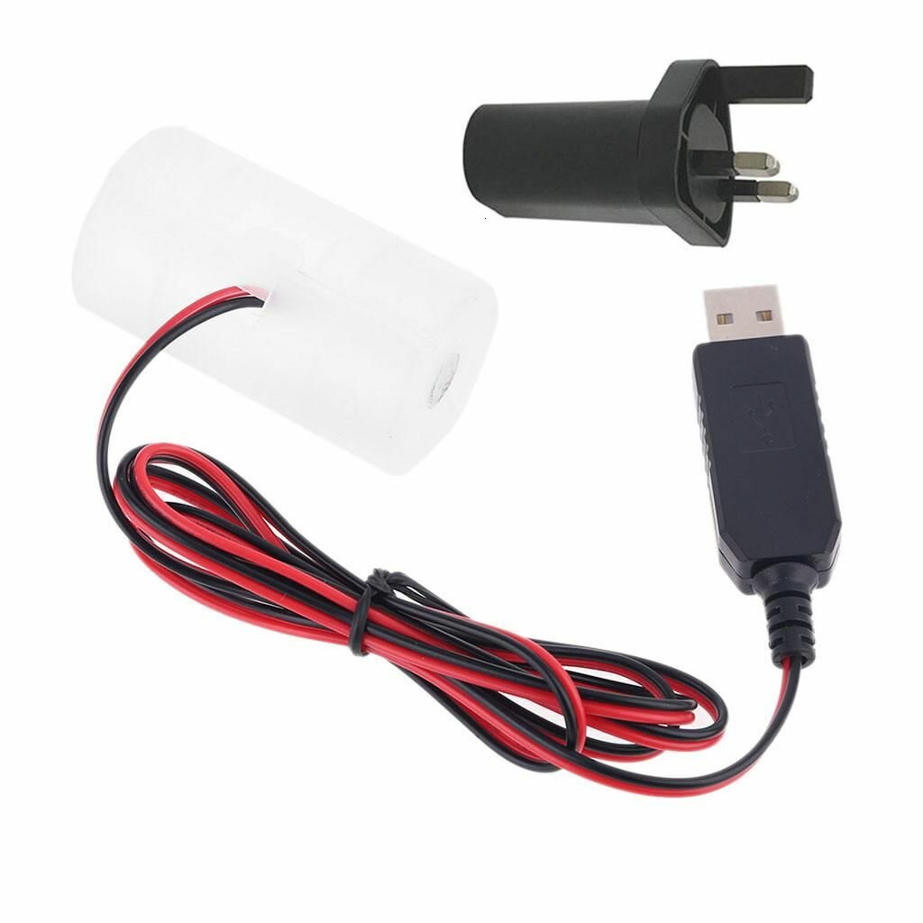 UK Plug Plug USB -адаптер питания 1,5 В 3 В 4,5 В 6 В LR20 D Батарея ячейки, UK