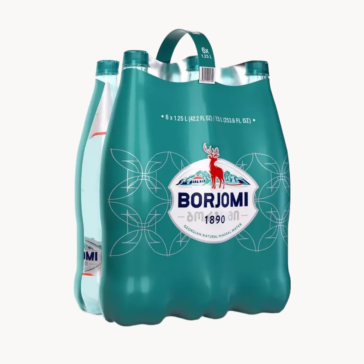 Боржоми 1.25 л ПЭТ Газированная (6 штук)