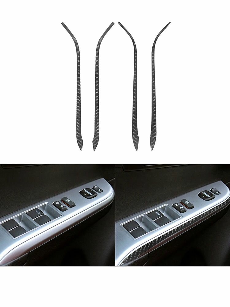 Для Toyota Camry 2012 2013 2014, аксессуары интерьера автомобиля, декоративные элементы из черного карбона, различные детали, стильные наклейки.