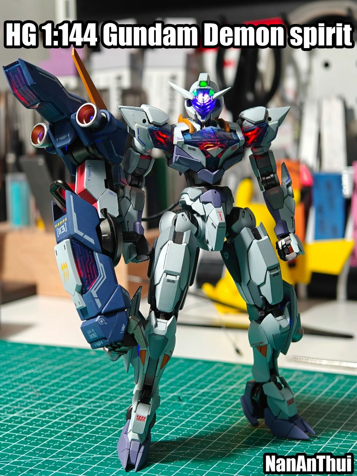 Сборная Игрушечная фигурка модель HG 1:144 Gundam Demon spirit, Сборная модель Гандама, бесплатная стент