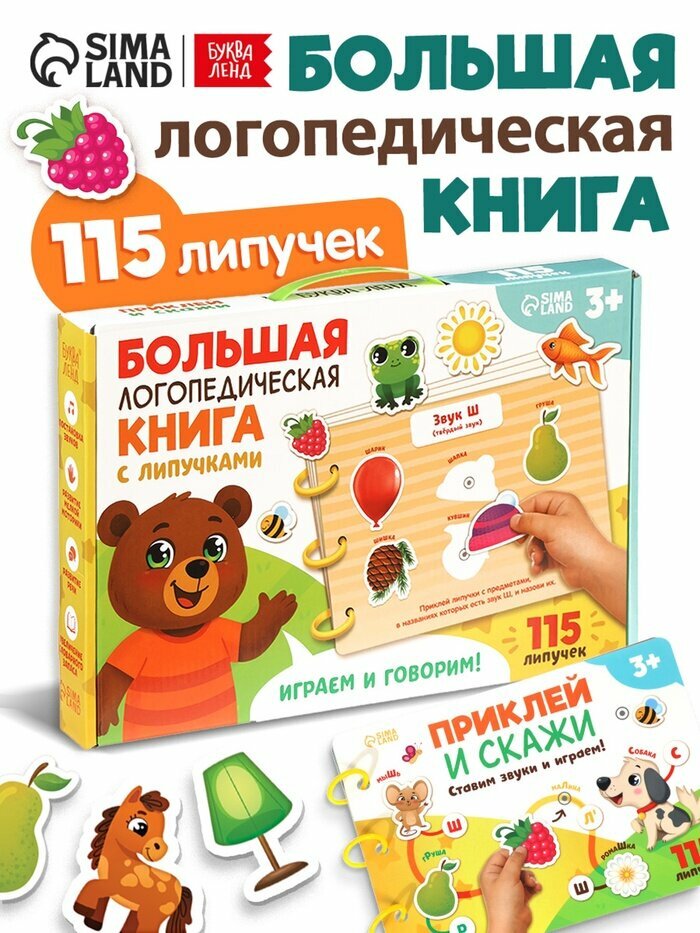 Большая логопедическая книга, 115 липучек