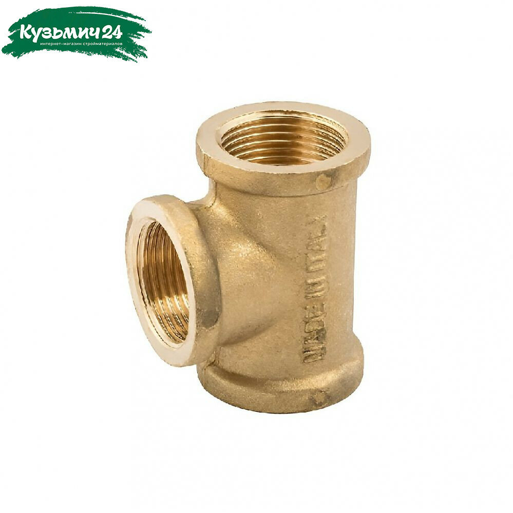 Тройник резьбовой Elsen 1"-3/4"-1" ВР-ВР-ВР, переходной, латунь