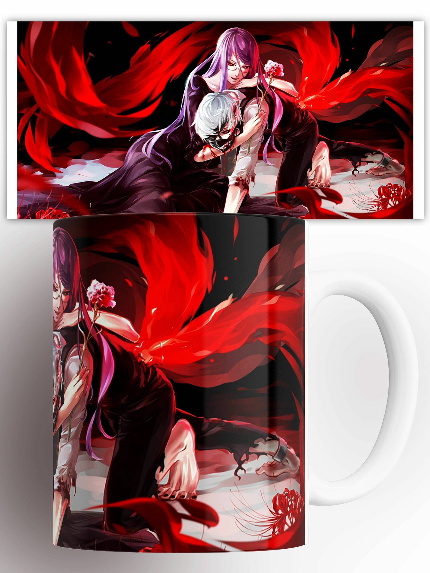 Кружка аниме Токийский Гуль Канеки Кен 330 мл