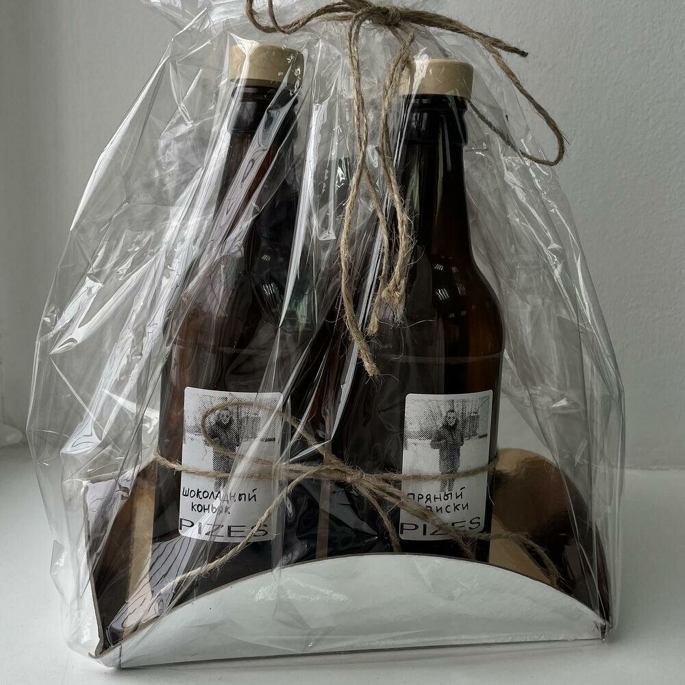 Набор-конструктор PIZES, для настоек, 4 шт, подарочная упаковка, бежевый