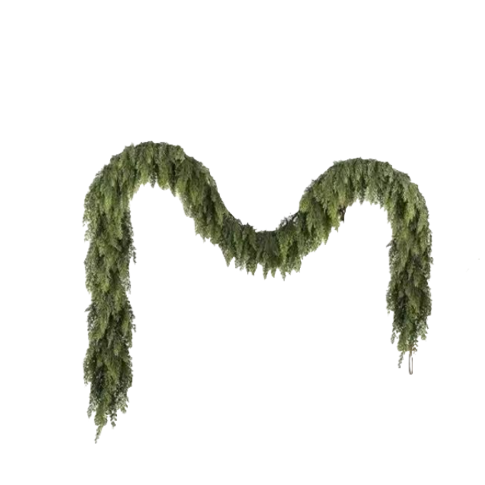 Рattan из хвойных веток для Рождества, хвоя сосны, висячая гирлянда, мягкий резина, 느낌, пихта Норфолк, длина 2,7 м, 50 ячеек, 1 шт.