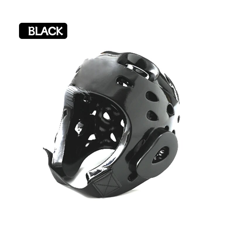 Белый шлем для тхэквондо Черный, L, Black No Logo