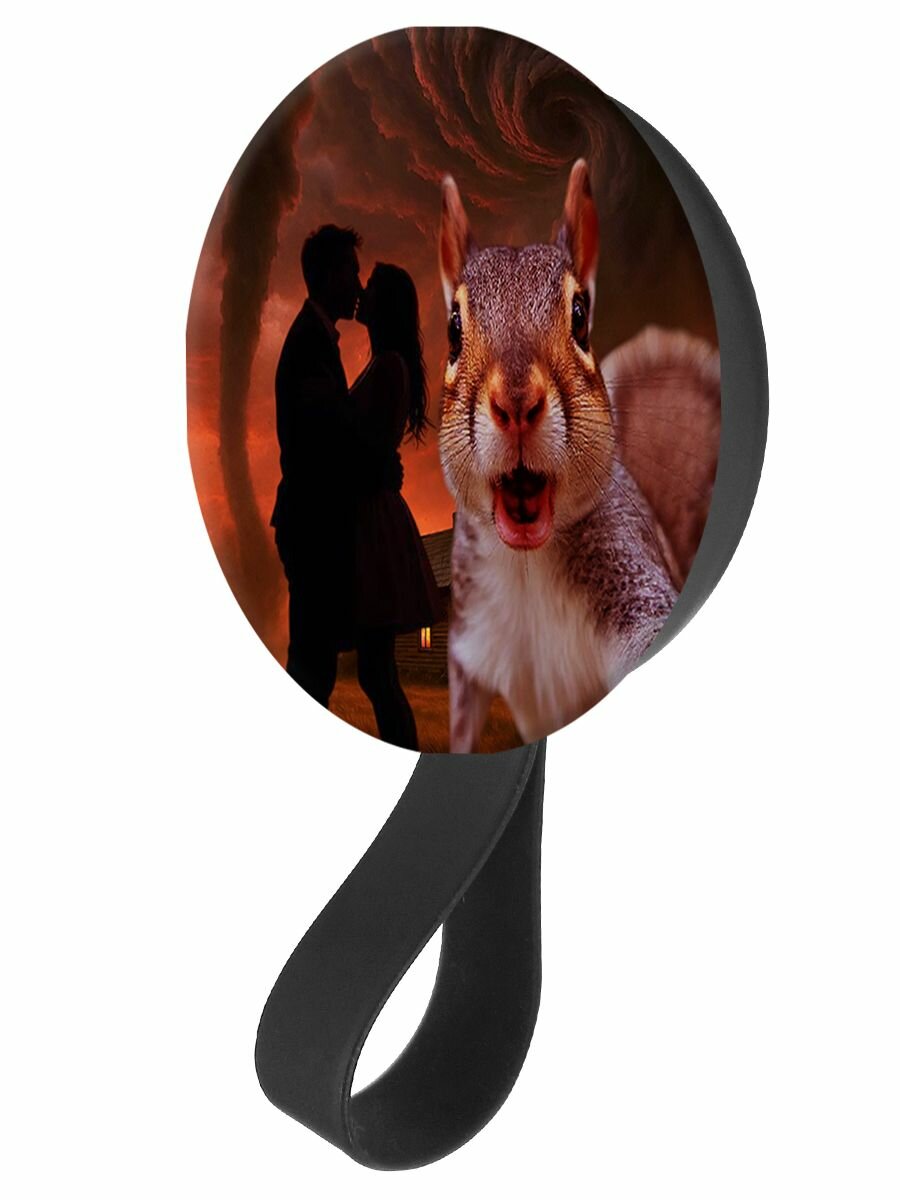 Кольцо-держатель с зеркалом Krutoff для телефона Репортер