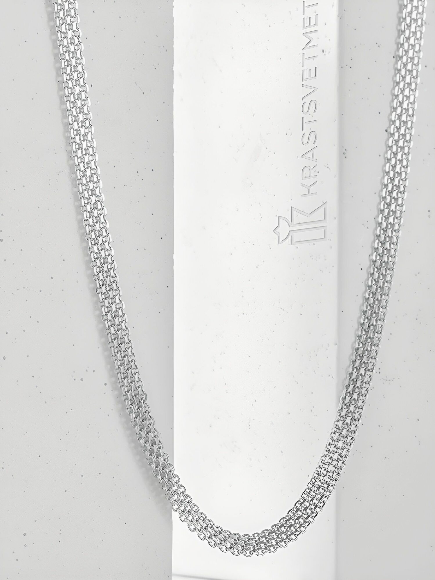 Цепь серебро, 925 проба, родирование