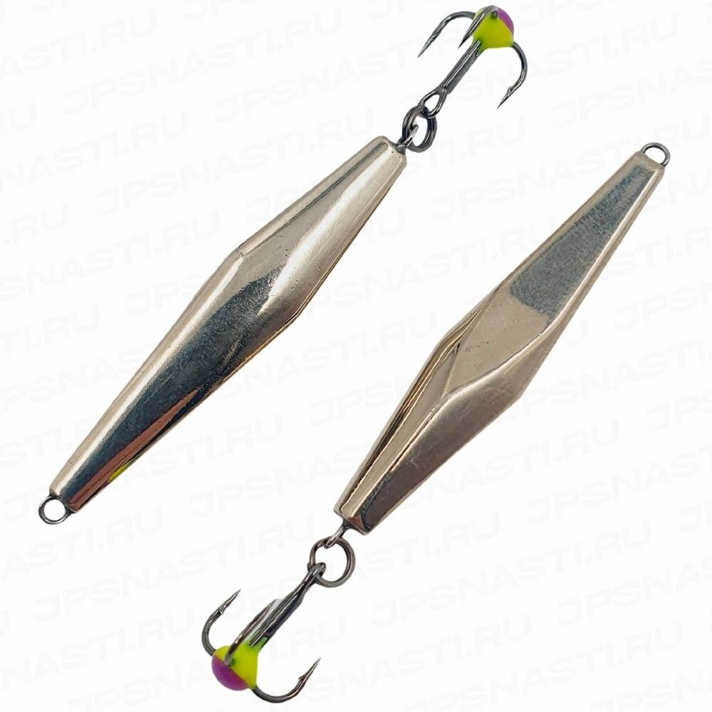 Зимняя блесна для рыбалки MaxFishing Ice "KT YZ", 42 мм (подвес), 6.2 гр, серебро