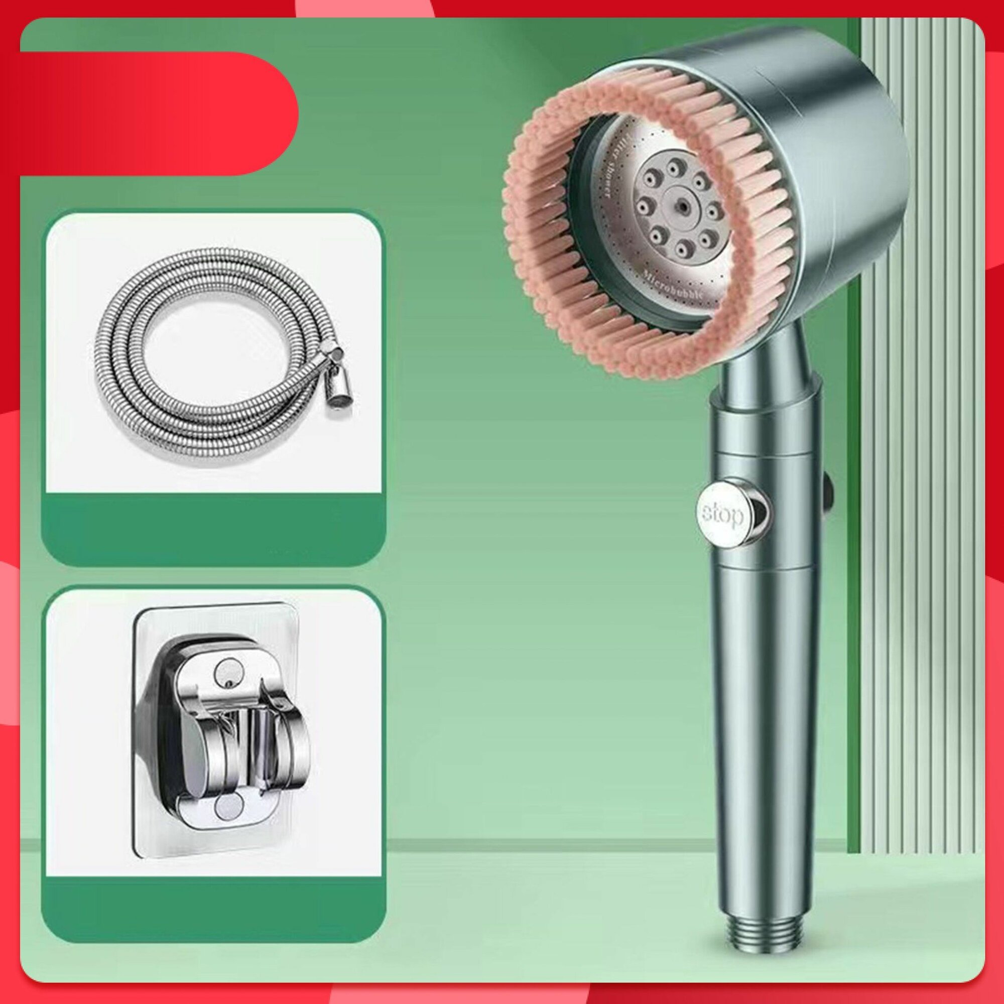 Эксклюзивная душевая насадка с гибким шлангом для тропического орошения