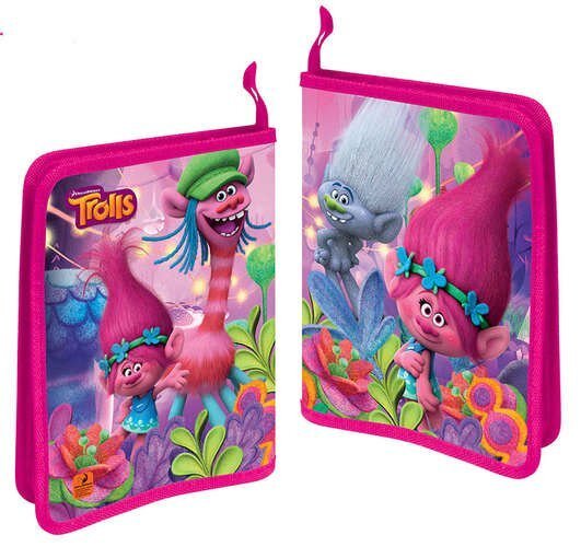 Папка для тетрадей Trolls с 3-х строн, с одним отделением на молнии 4258088