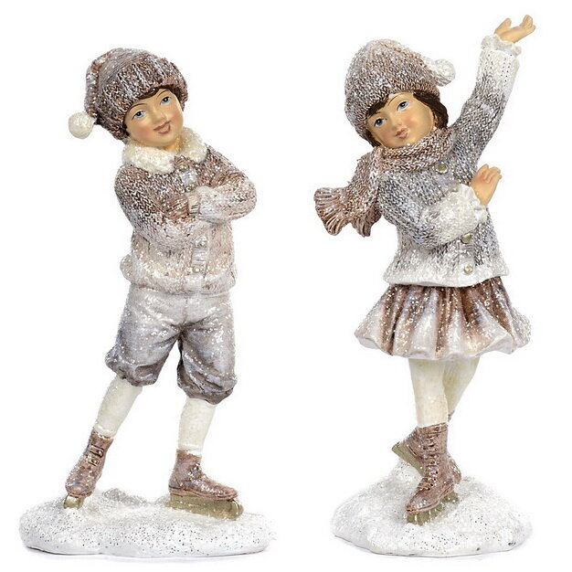 Набор новогодних фигурок Winter Fun: Skating Snow 18 см, 2 шт, Goodwill (Гудвилл), MC38070-набор