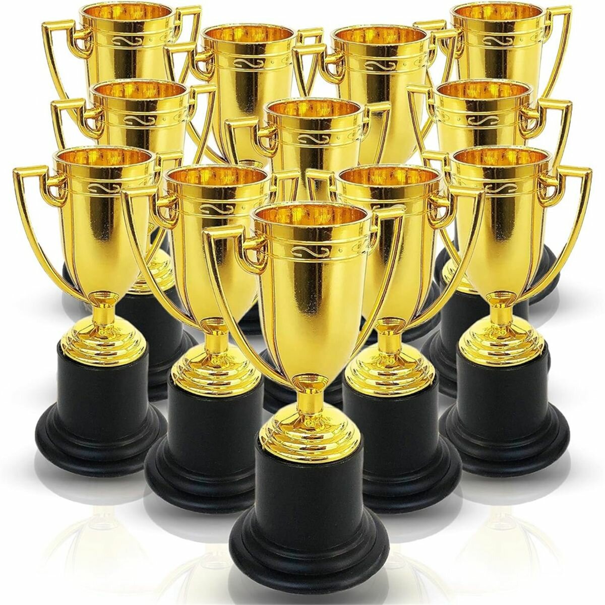 Пластиковый золотой кубок для детей - 3,8 дюйма, награды за достижения