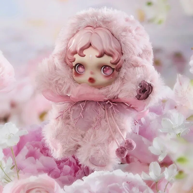 POP MART SKULLPANDA L Impressionnisme Серия Плюшевая Кукла Розовый, Windflower