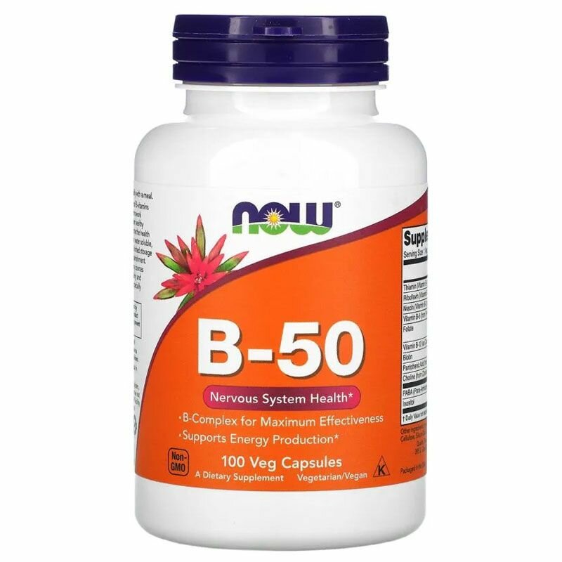 Витамины и минералы NOW B-50 (100 капс.)_
