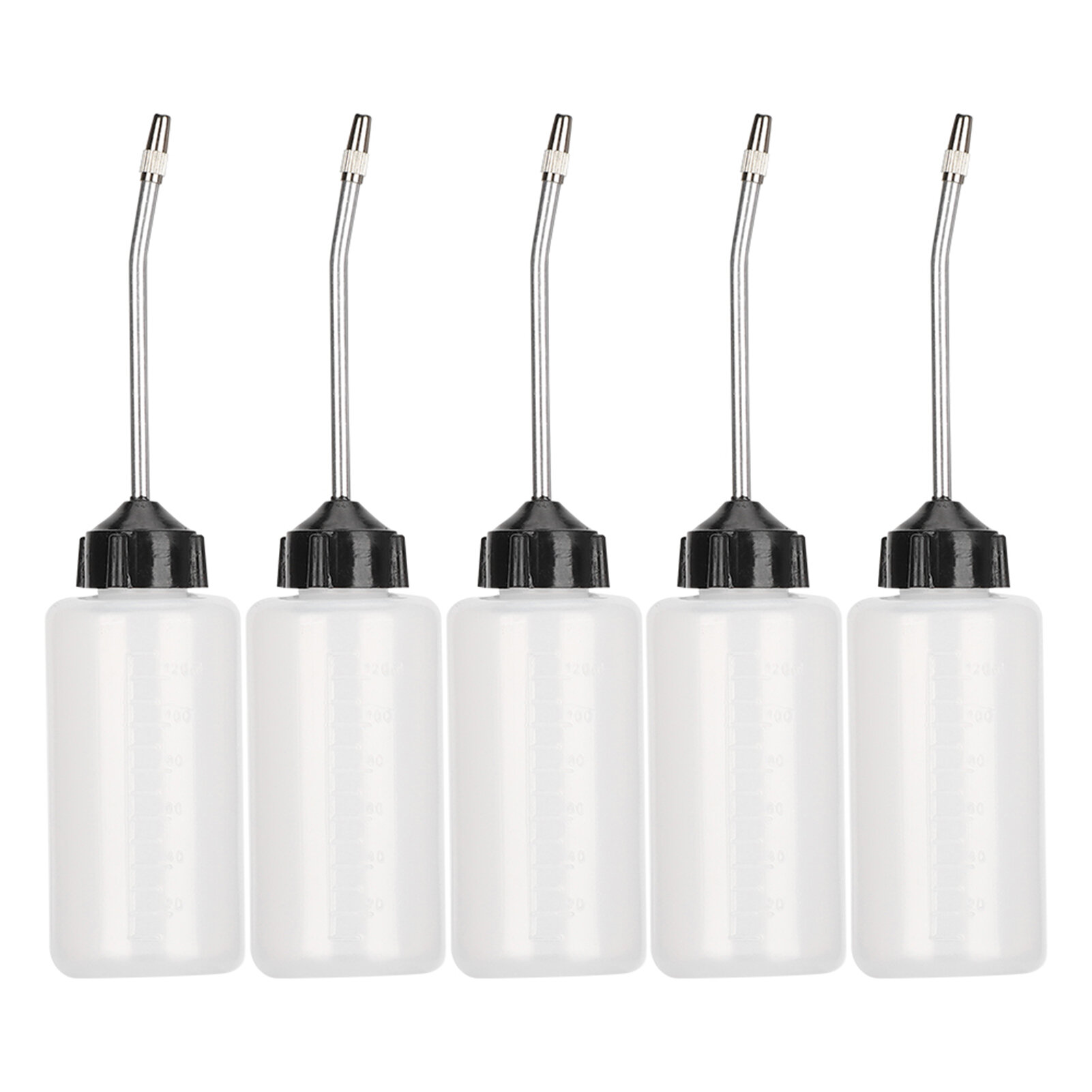 5pcs 120ML Plastic Sewing Machine Oiler Oil Dispenser Oil Bottle with Long Extended Spout