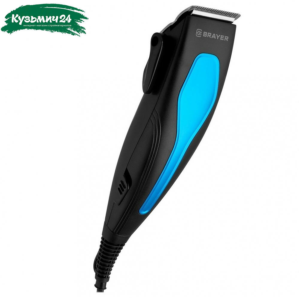 Машинка для стрижки Brayer BR3432, 4 насадки, фиксированные и подвижные лезвия из нержавеющей стали