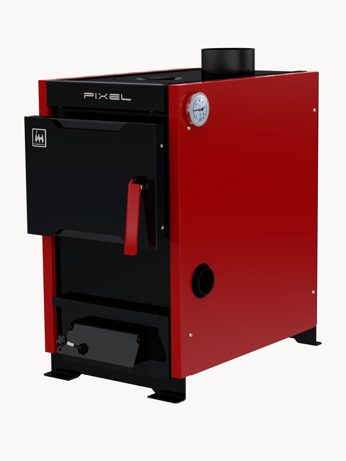 Котел Термокрафт PIXEL, твердотопливный, одноконтурный, черный, матовый, 8 кВт