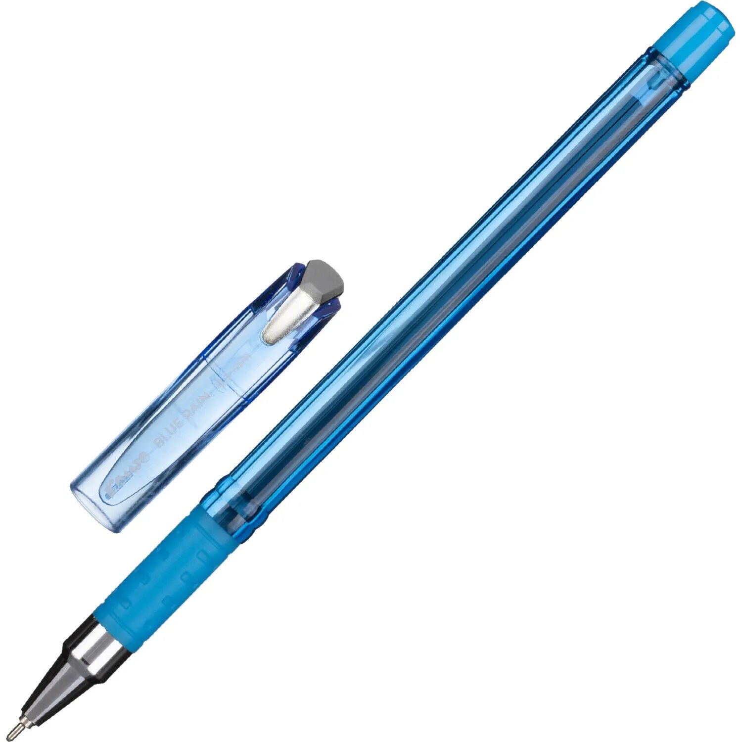 Ручка шариковая Комус Blue Rain, д. ш. 0.7 мм, гол. корп, манж, синяя