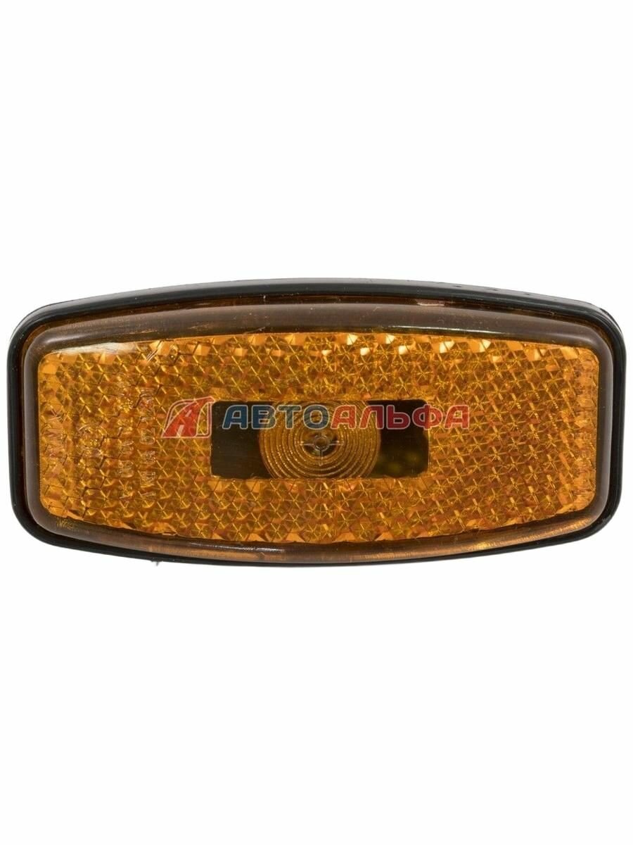 Фонарь боковой габаритный 12/24В светодиодный желтый 50 мм (ГФ-07.01, 0274) КАМАЗ, маз, газ, паз