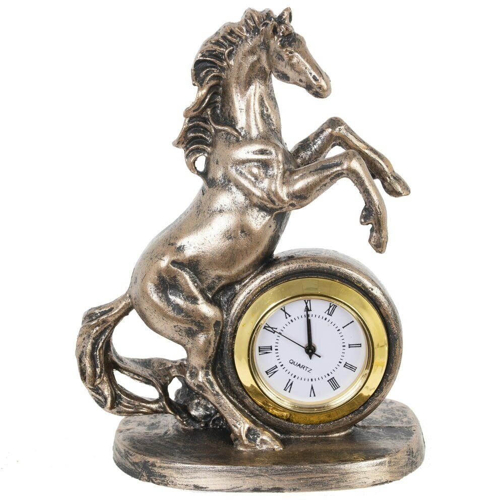Фигурка декоративная "Лошадь" с часами ( L=R41x1), L=8,5 W=5 H=12 см